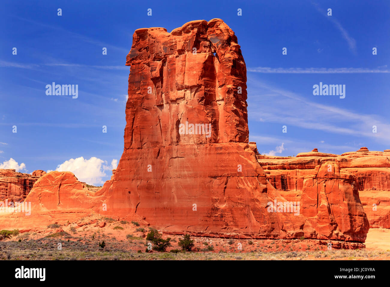 Red Orange Sheep Rock Formation Canyon Arches National Park Moab Utah ...
