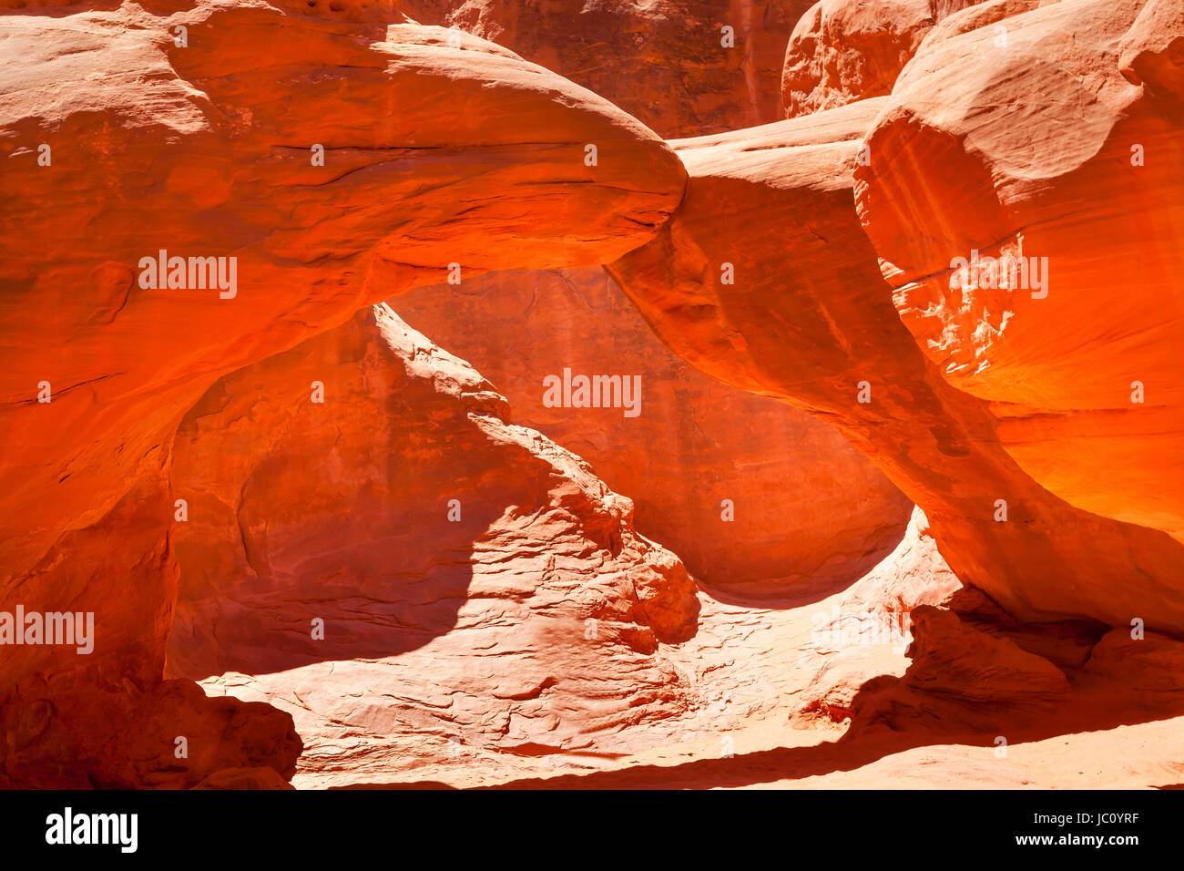 Sand Dune Arch Orange Yellow Rock Canyon Arches National Park Moab Utah ...