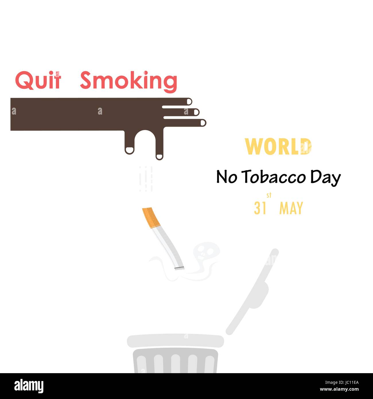 Human hands and Quit Tobacco sign.World no tobacco day.No Smoking Day ...