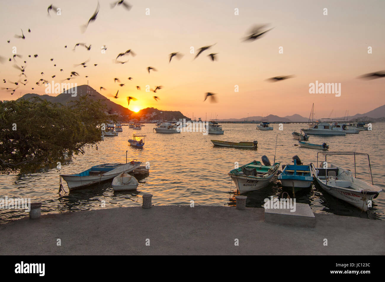 Sunset in Manzanillo Colima. Mexico Stock Photo - Alamy