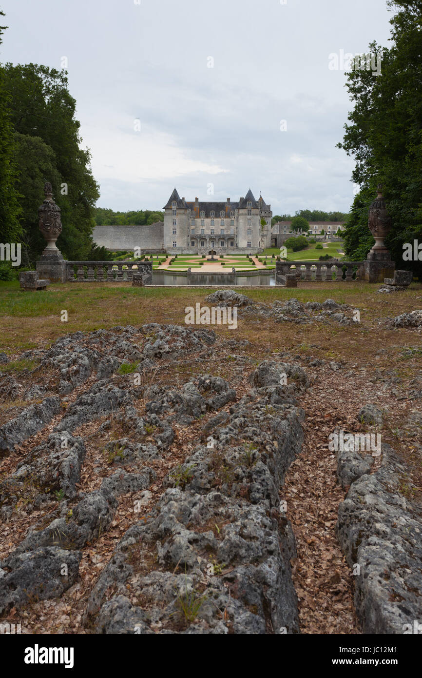 La Roche Courbon castle in charente maritime region of France Stock ...