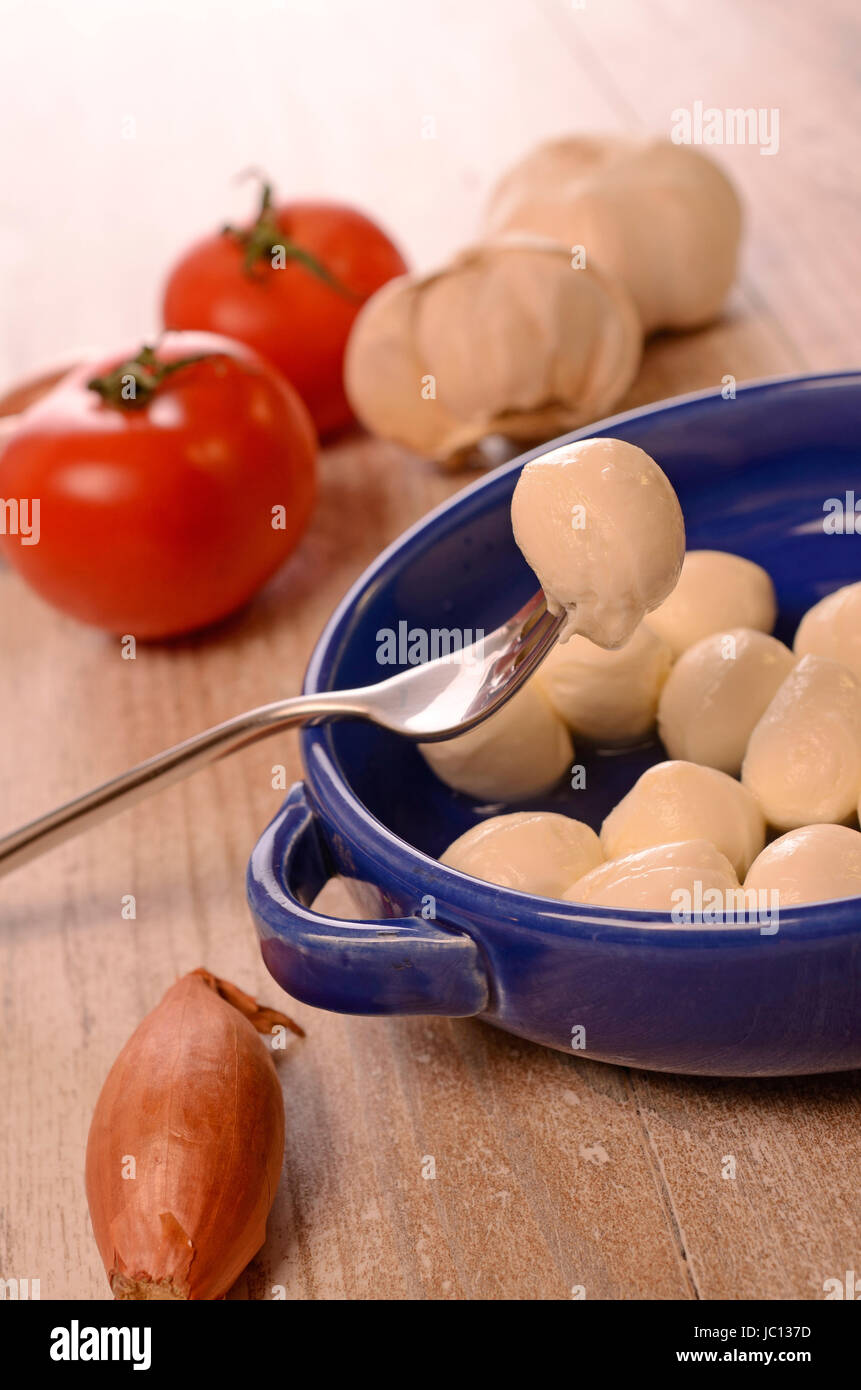 Mozzarella with cooking ingredients Stock Photo - Alamy