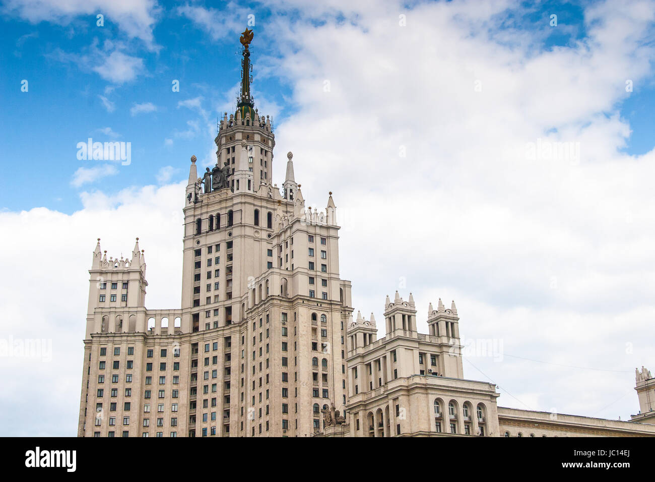 Kotelnicheskaya Embankment Building near Moscow river and Yauza Stock ...