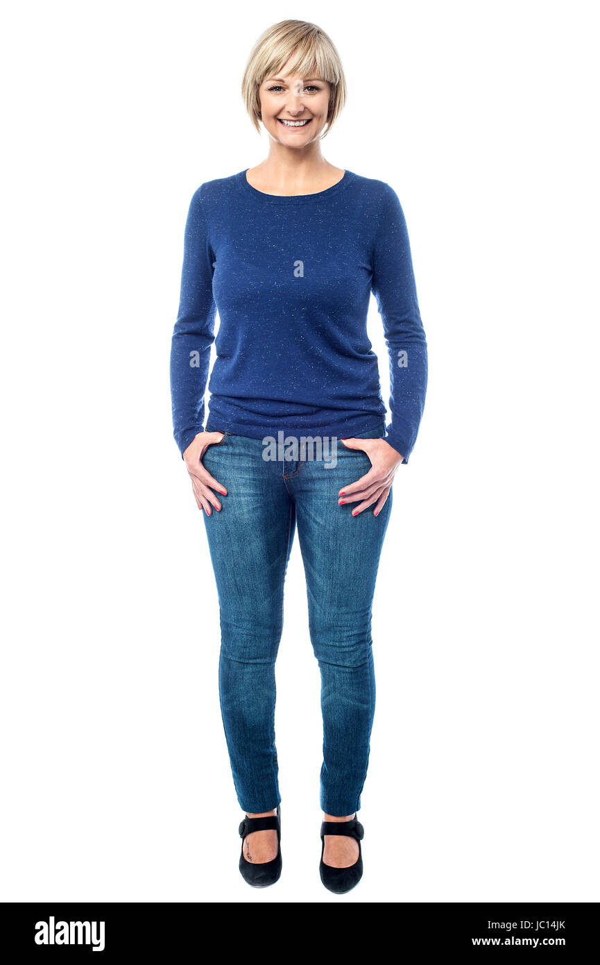 Full length image of smiling beautiful woman Stock Photo - Alamy