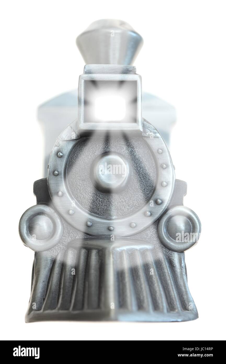 A toy train isolated against a white background Stock Photo - Alamy