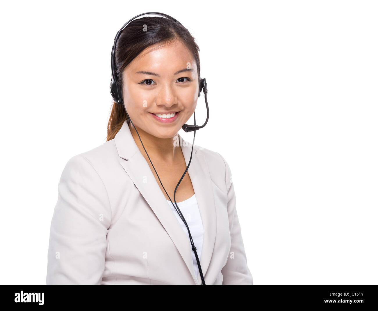 Asian customer service assistant Stock Photo - Alamy