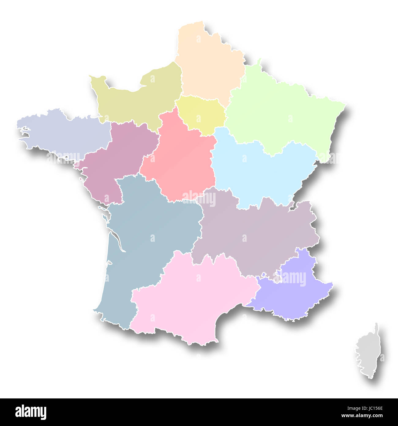 France map illustration Cut Out Stock Images & Pictures - Alamy