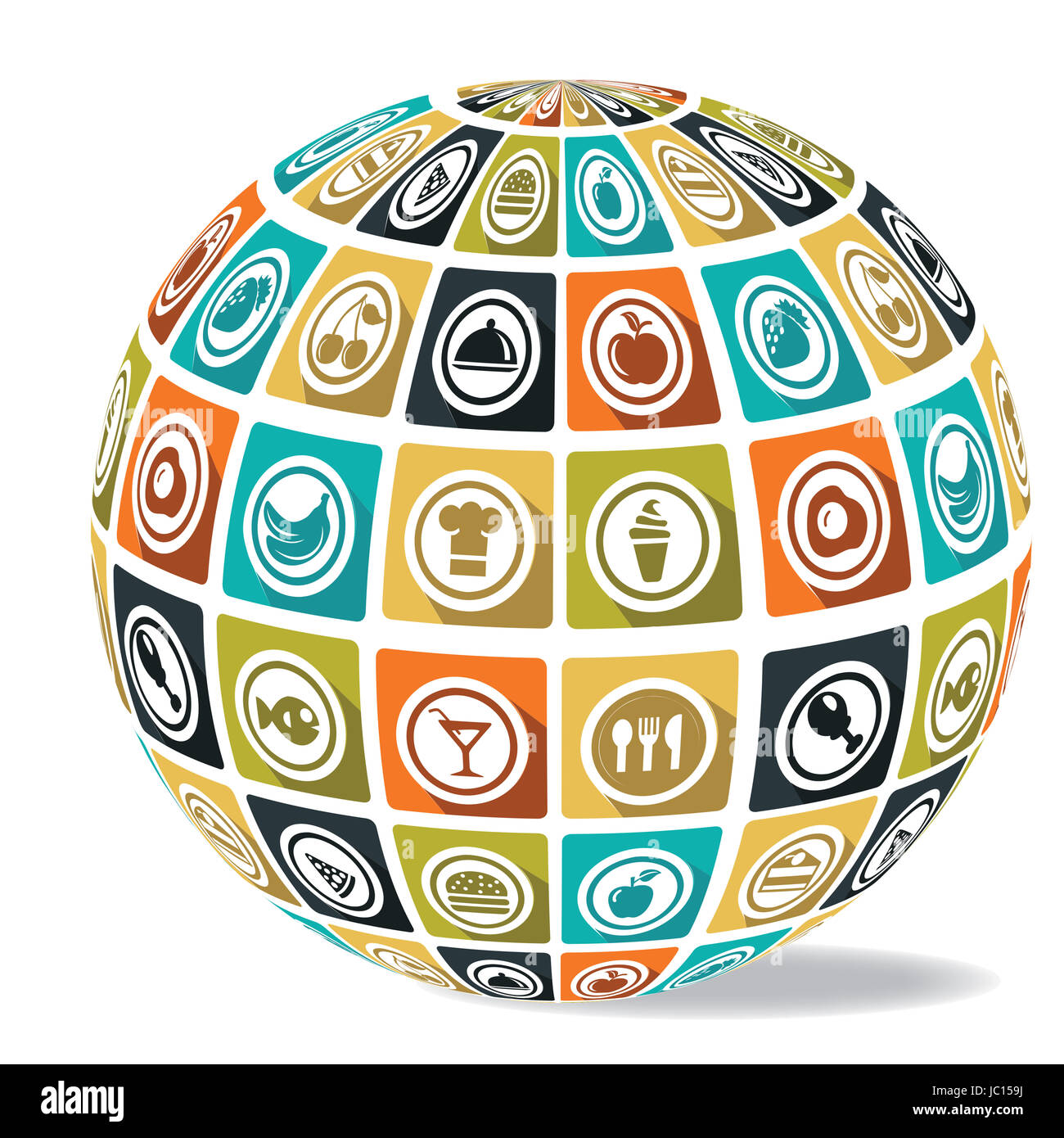 Set of food icons Stock Photo - Alamy