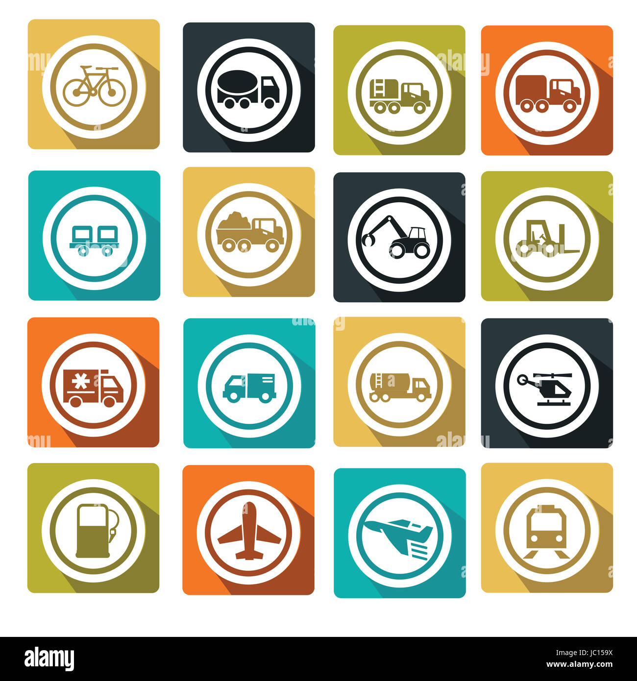 Set of transport icons Stock Photo - Alamy