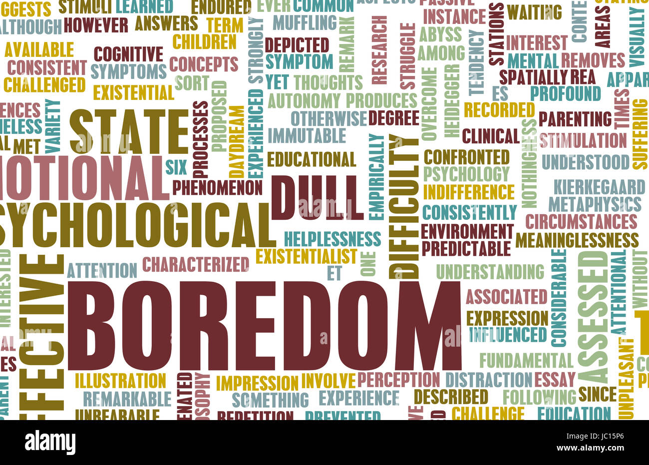 Bored or Boredom as a Concept Art Stock Photo - Alamy