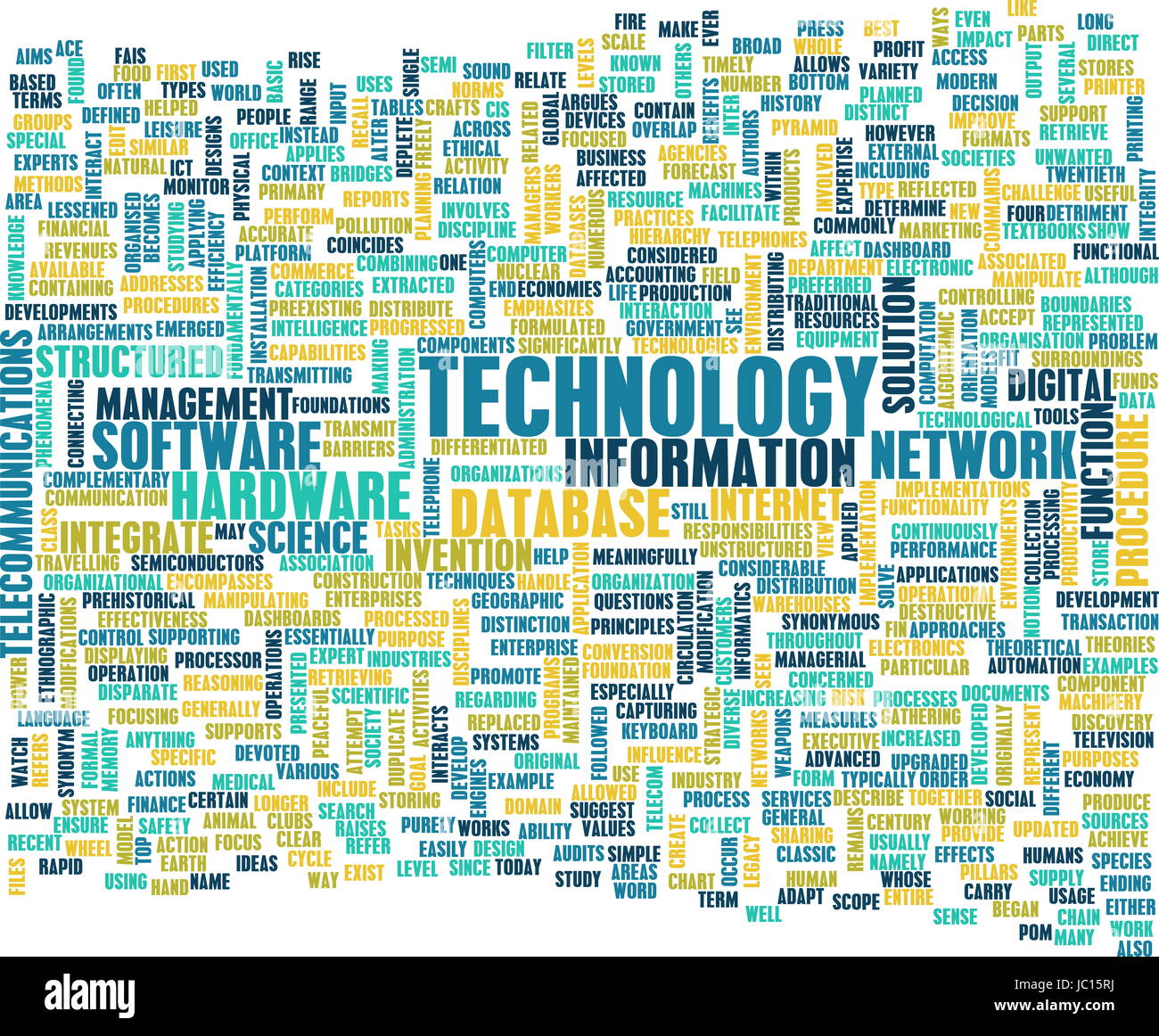 Technology Word Cloud as a Business Concept Art Stock Photo - Alamy