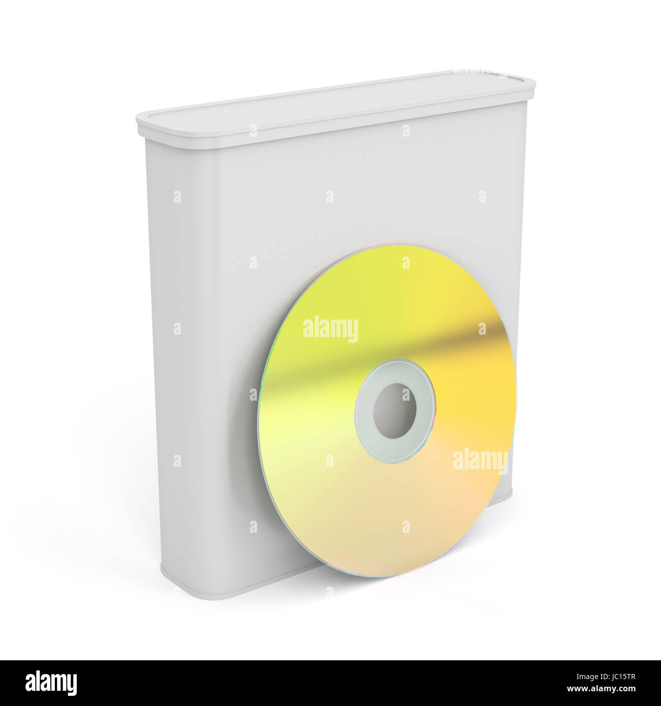 Blank plastic box and disc on white background Stock Photo - Alamy