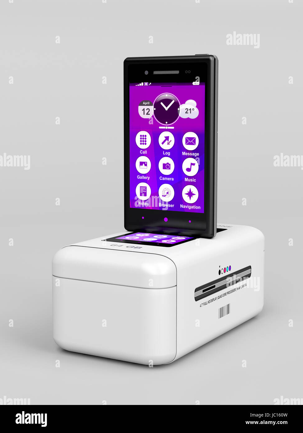 Smartphone with touchscreen and box Stock Photo - Alamy