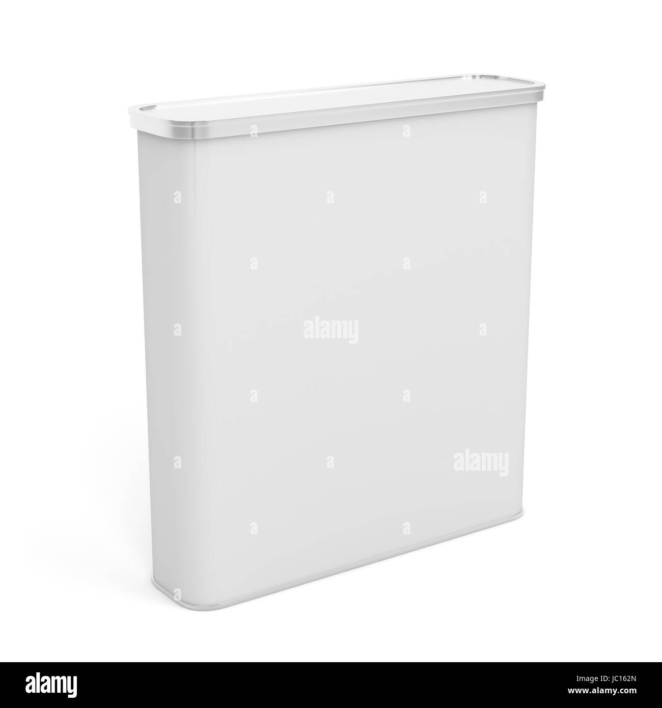 White plastic rounded box on white background Stock Photo - Alamy