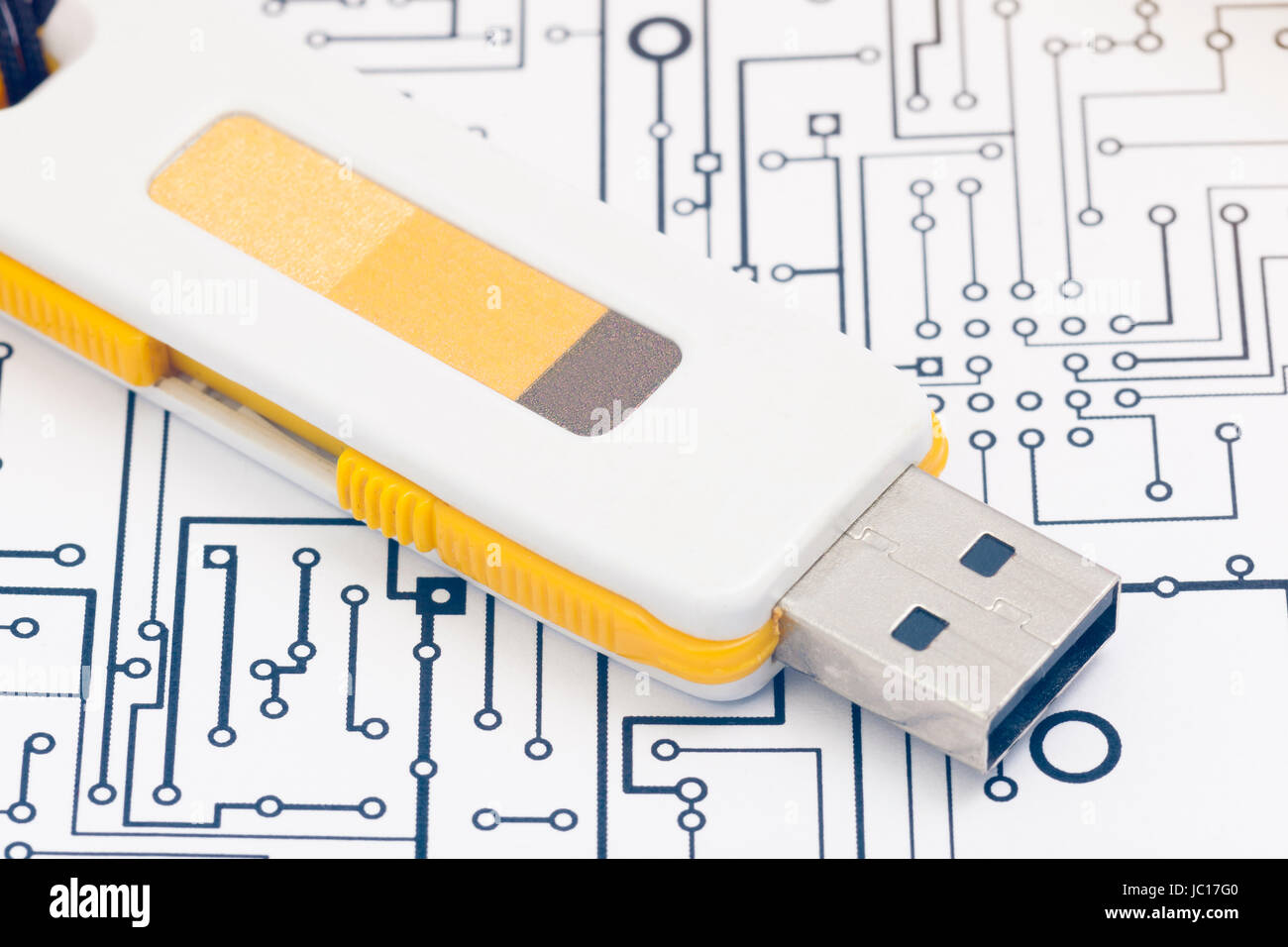 Pendrive and document Stock Photo - Alamy