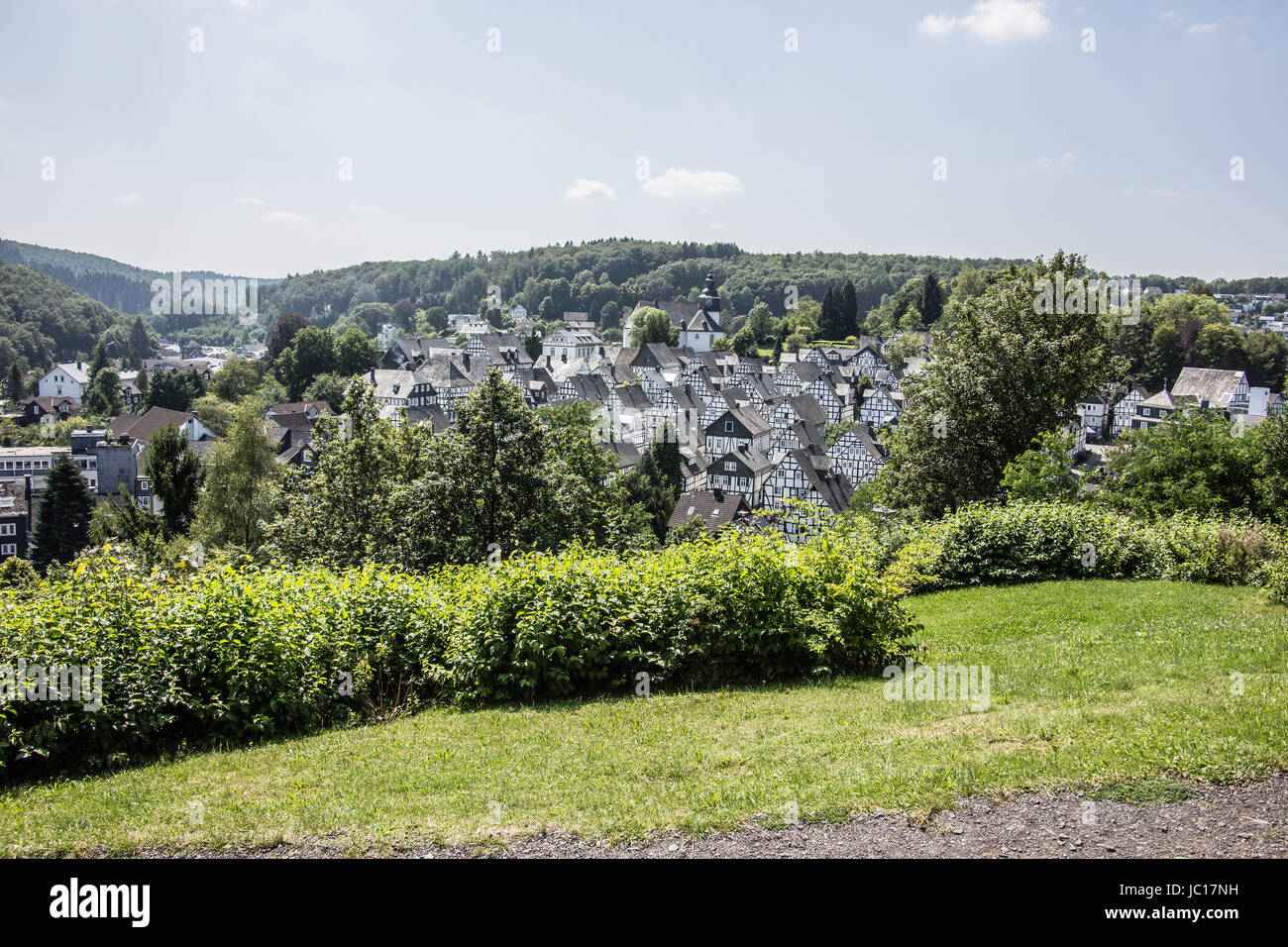 Fachwerkhäuser in der Altstadt von Freudenberg Stock Photo - Alamy