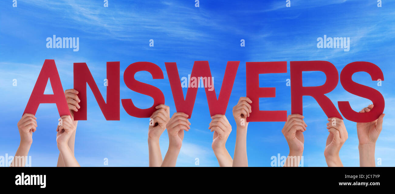 Woman answers word hi-res stock photography and images - Alamy