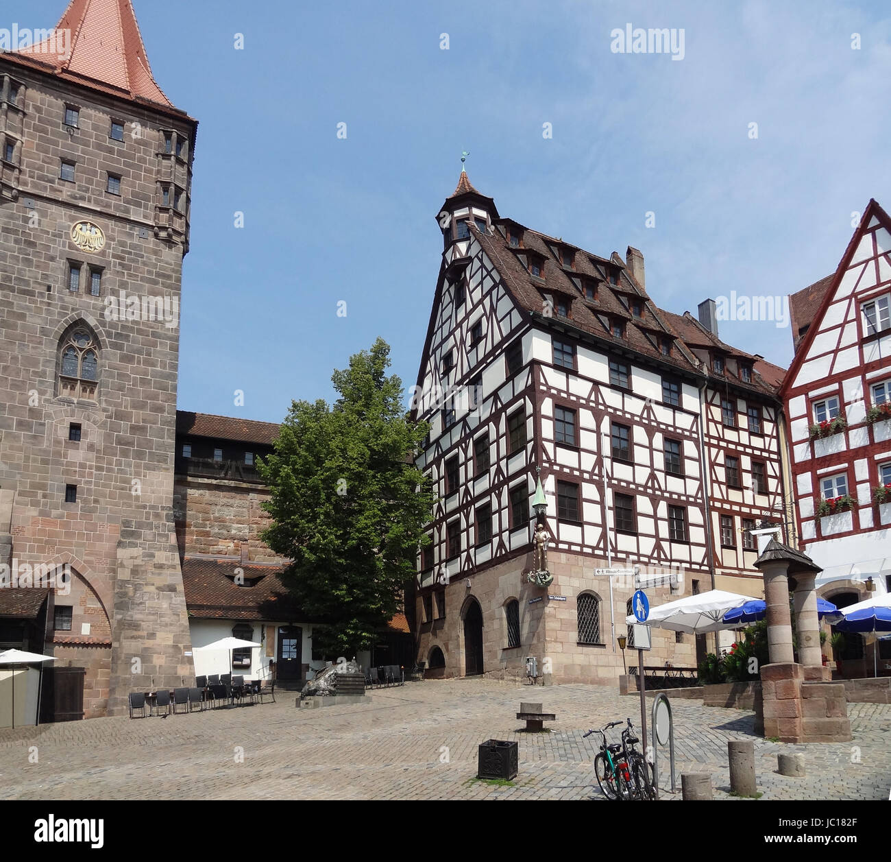 cityl view of Nuremberg in Bavaria (Middle Franconia, Germany Stock ...