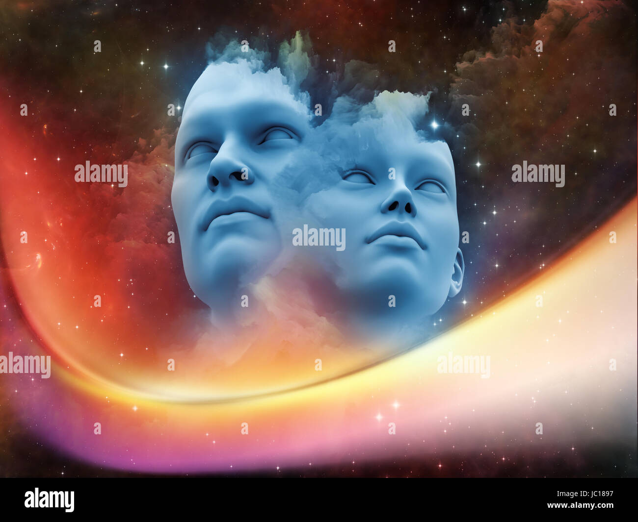 Human Dawn series. Arrangement of Human forms, fractal shapes and ...