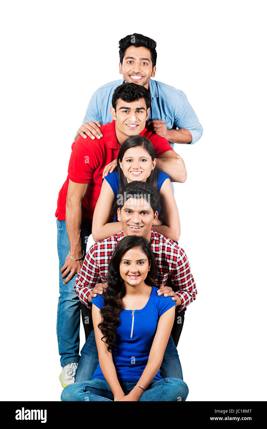 Teenager College Friends Queue Standing Student Order Stock Photo - Alamy