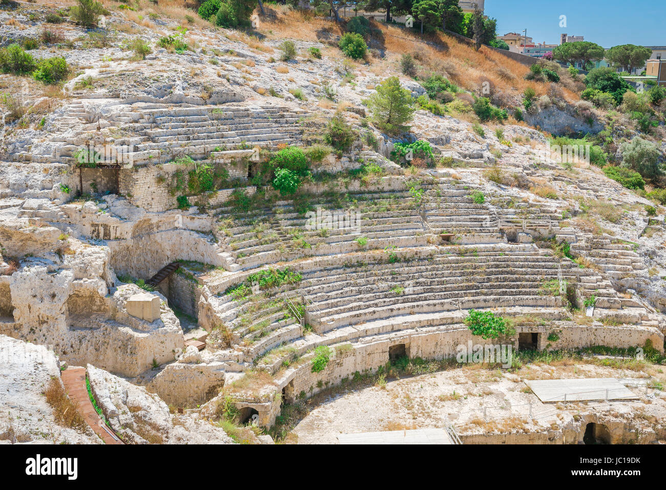 Cagliari Sardinia, ruins of the ancient Roman amphitheatre - the ...