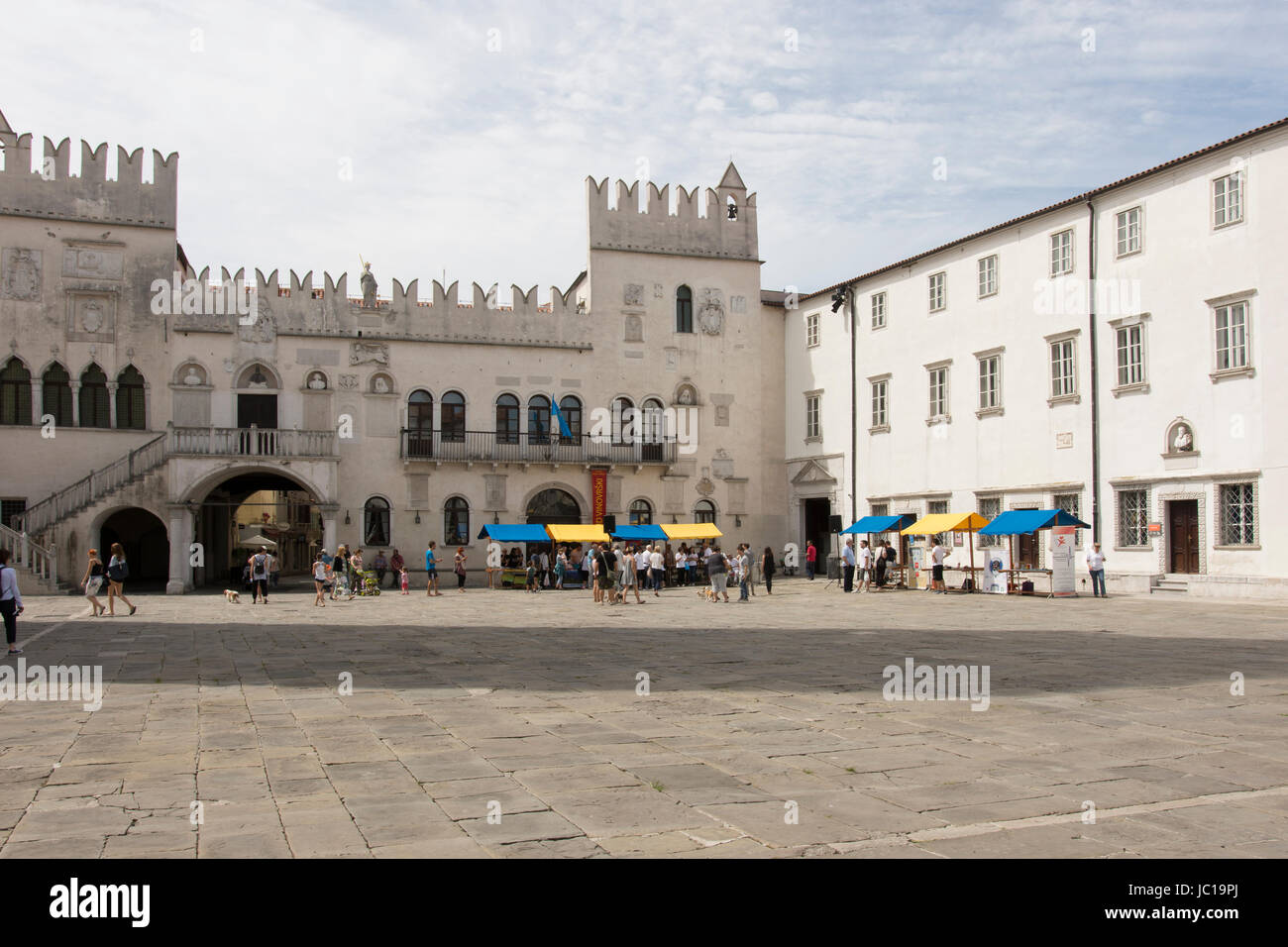 A view of Titov Square with the praetorian palace on the background in ...