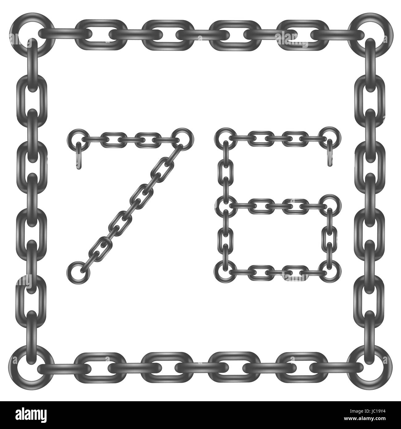 colorful illustration with chain numbers on a white background for your ...