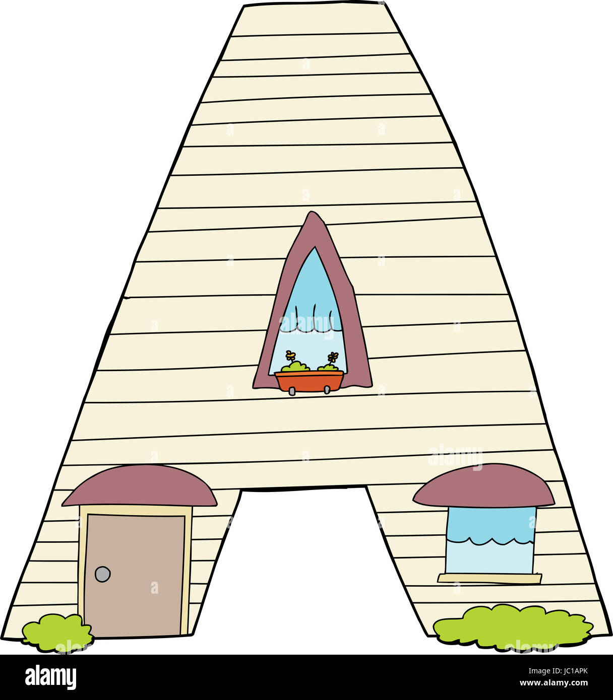 Isolated letter A in the shape of a house Stock Photo - Alamy