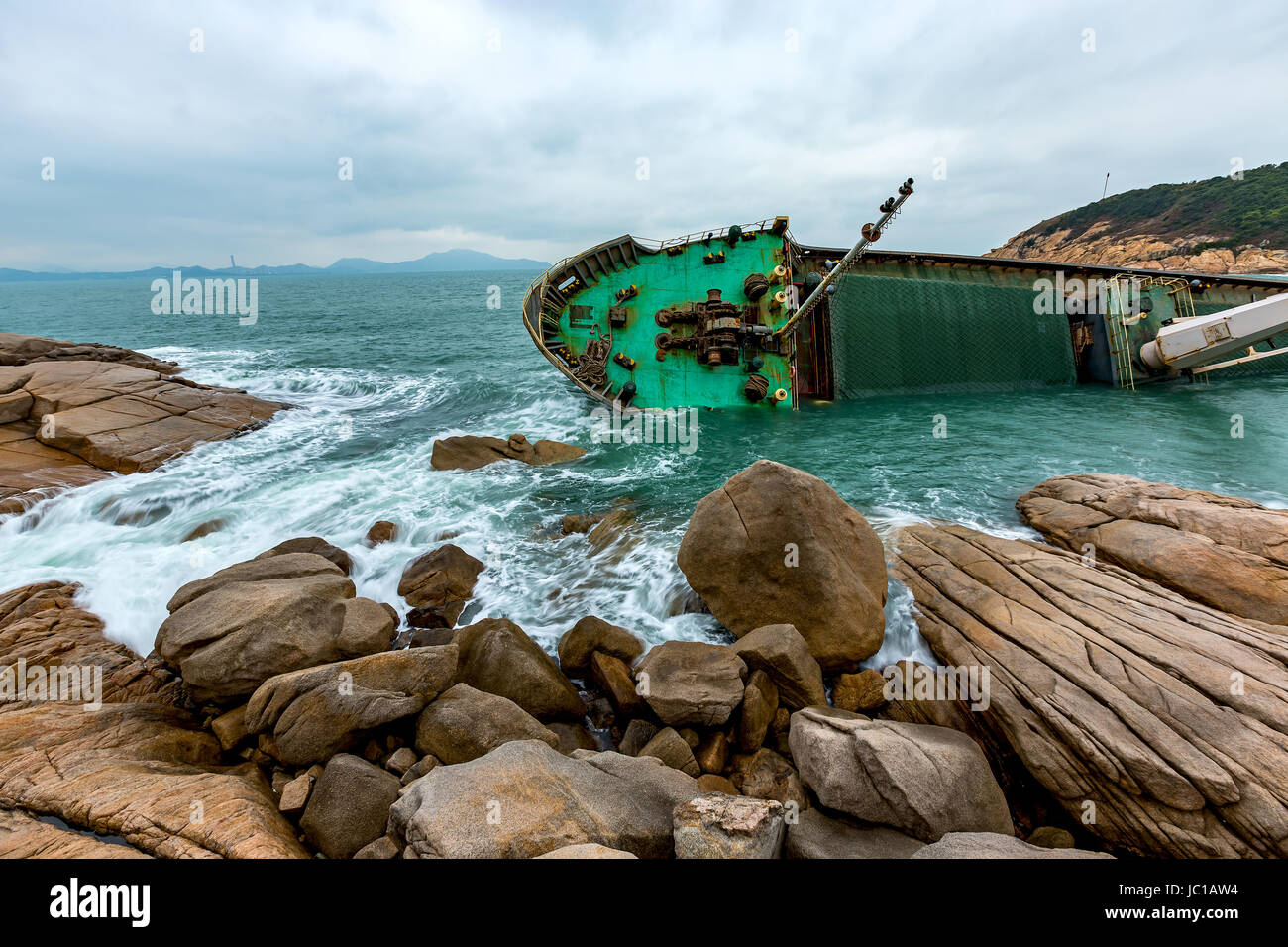 Boat full water sinking hi-res stock photography and images - Alamy