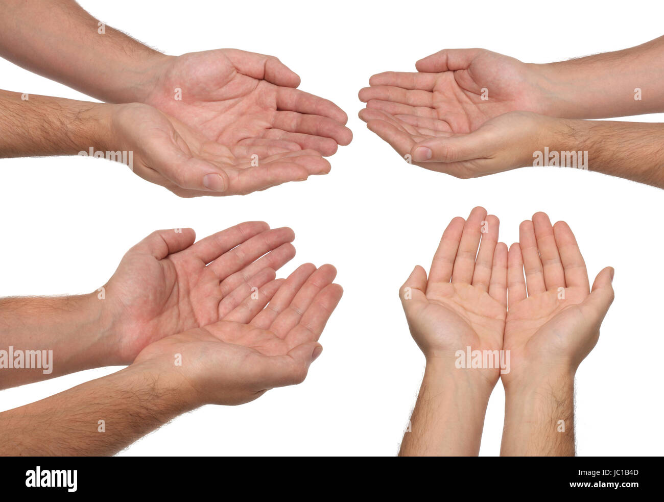 Man hands sign isolated on white background Stock Photo - Alamy