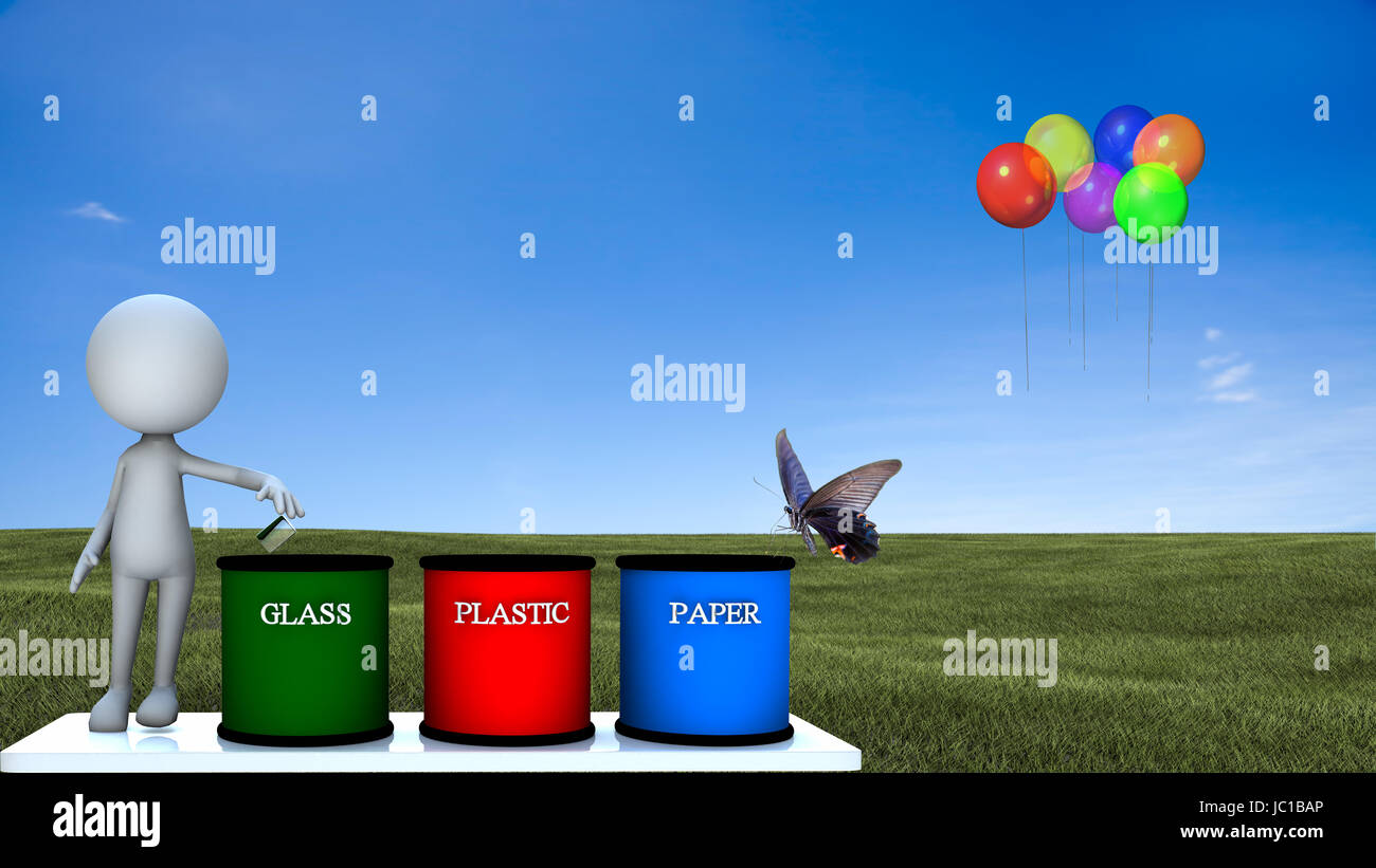 Recycle bin with nice background for adv or others purpose use Stock ...