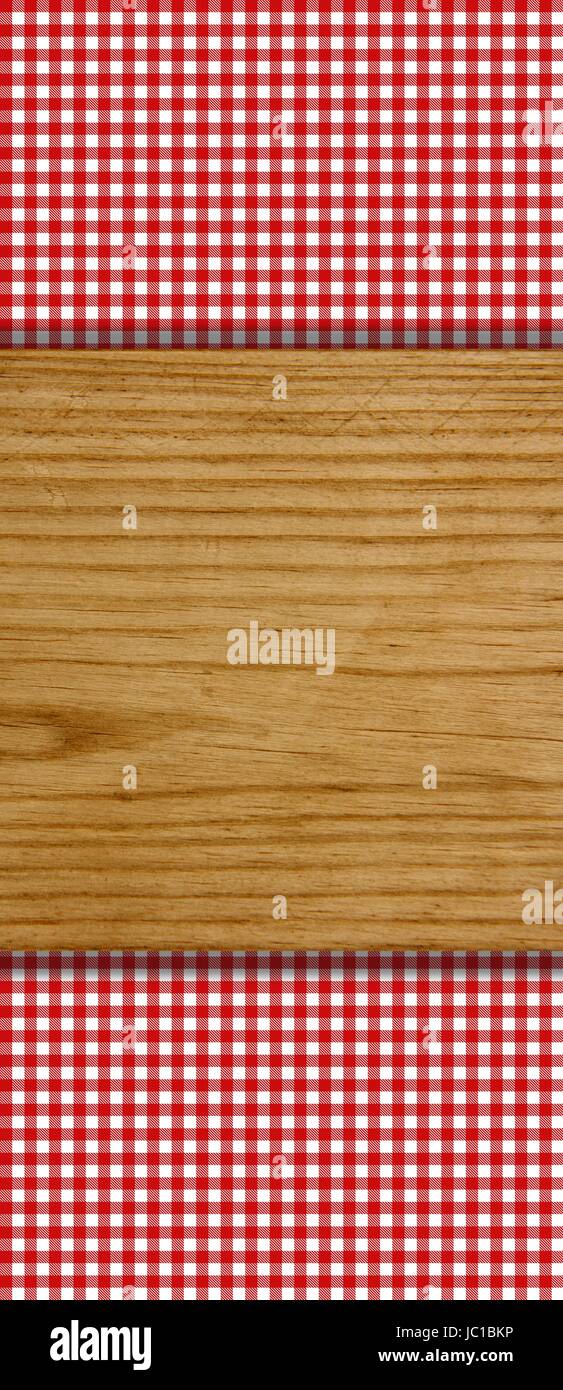 red checkered background with wooden board Stock Photo - Alamy