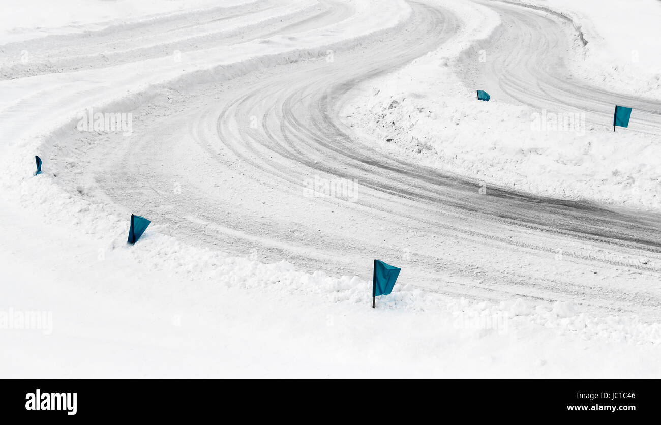 Track Winter car racing Stock Photo - Alamy