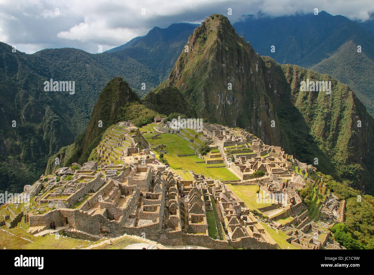 Inca citadel Machu Picchu in Peru. In 2007 Machu Picchu was voted one ...