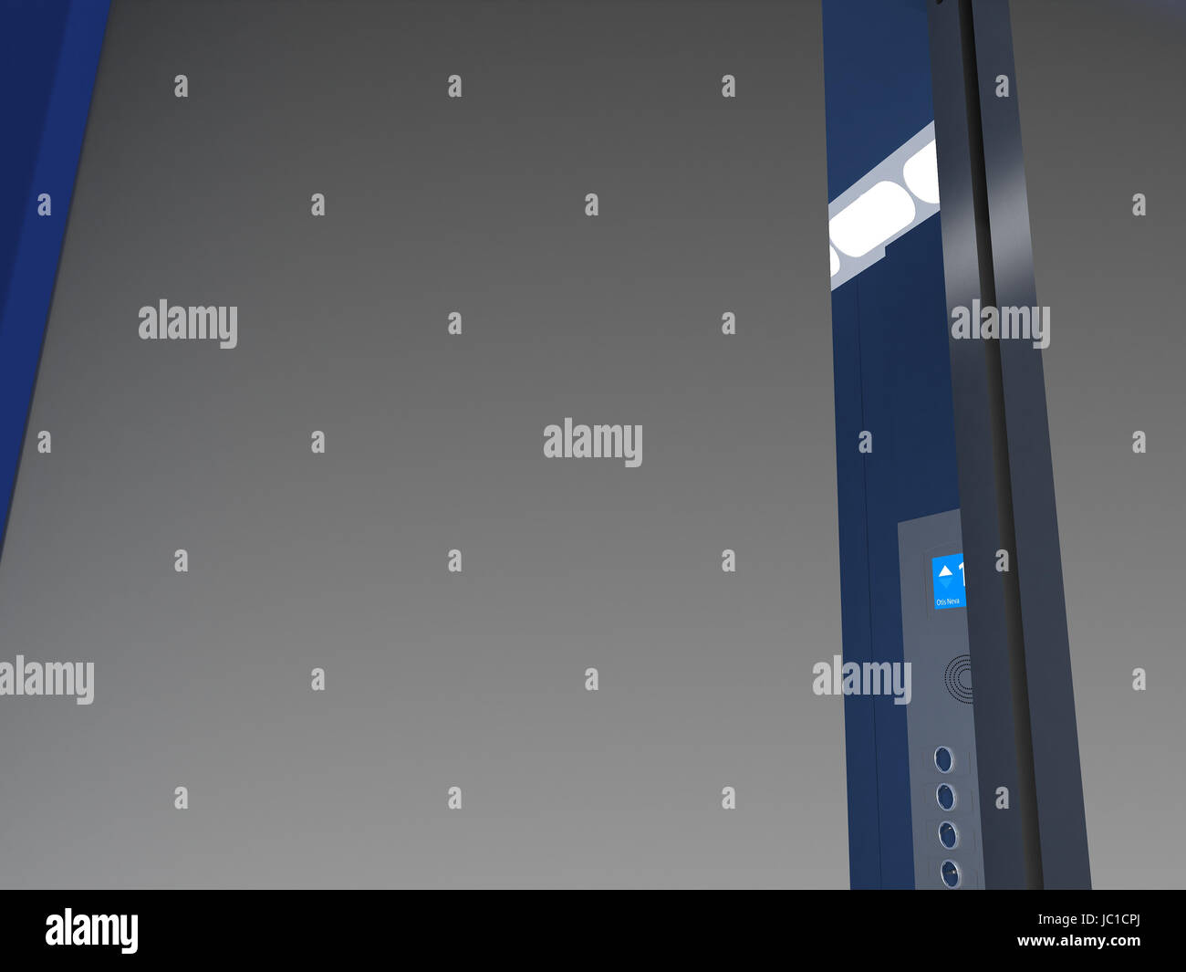 Illustration of Bue and gray Elevator Interior Stock Photo - Alamy