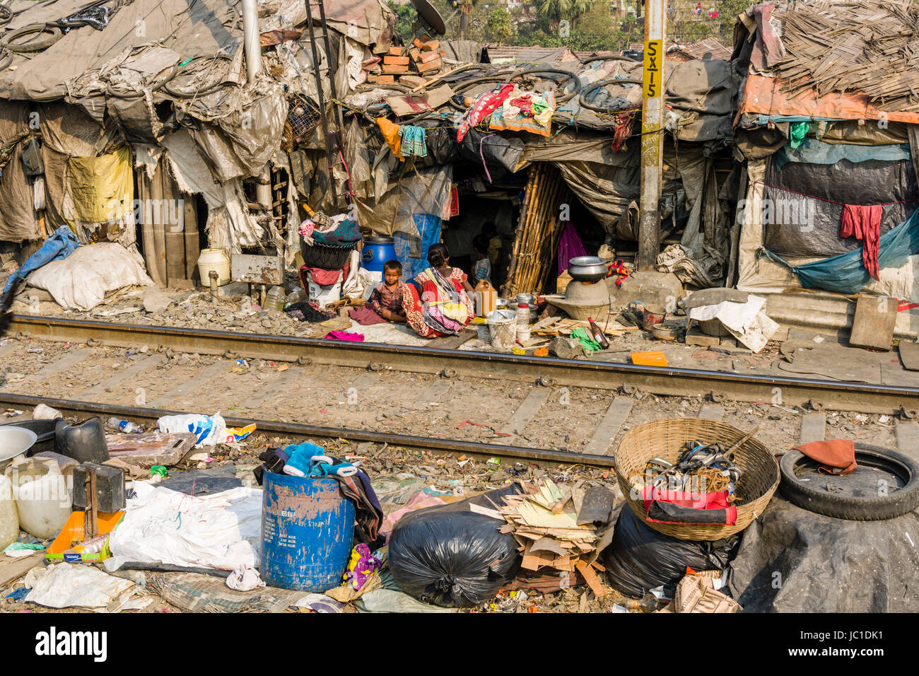 Indian Woman In Slum Town High Resolution Stock Photography and Images ...