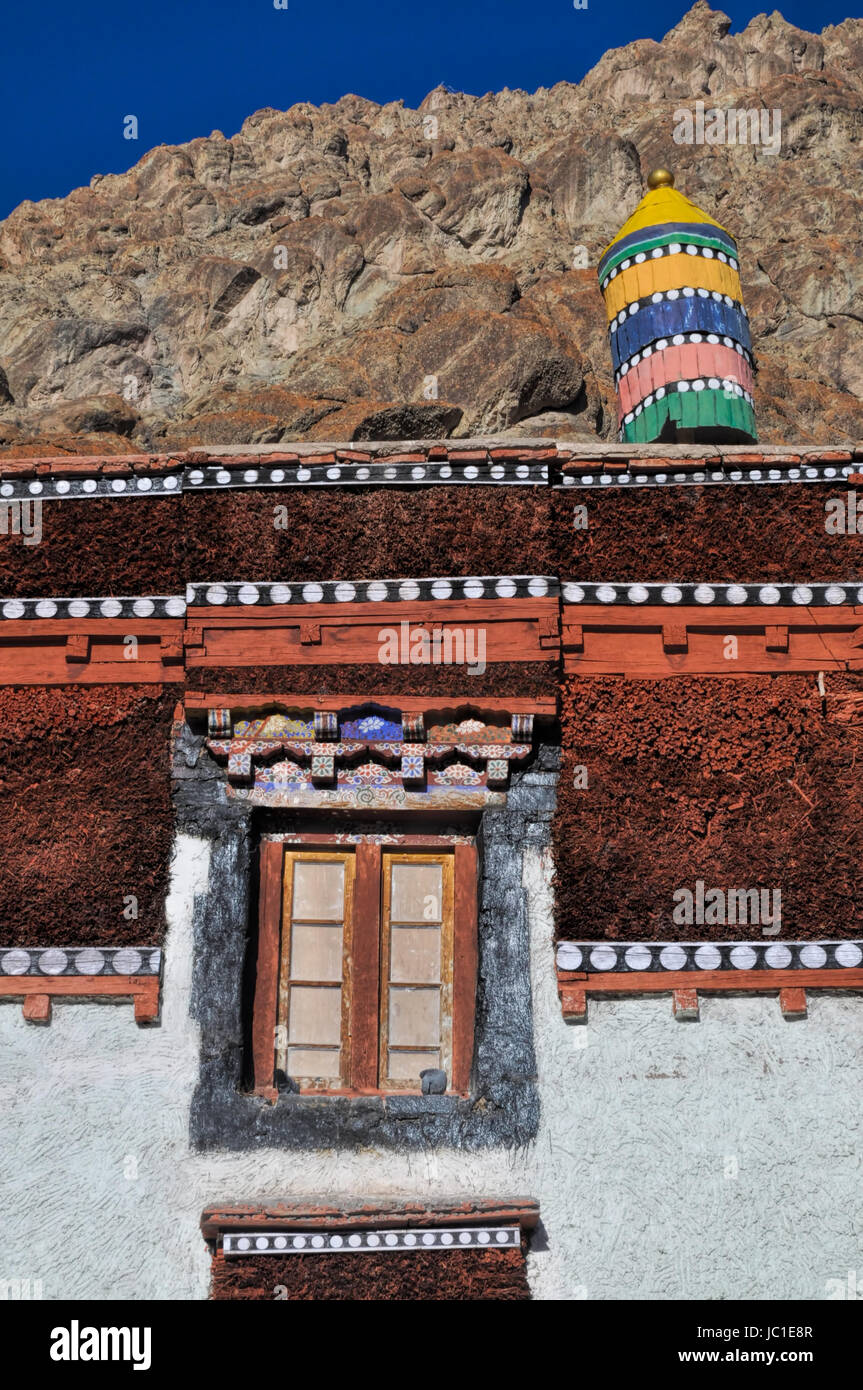 Close-up view of Hemis monastery built into a mountain Stock Photo - Alamy