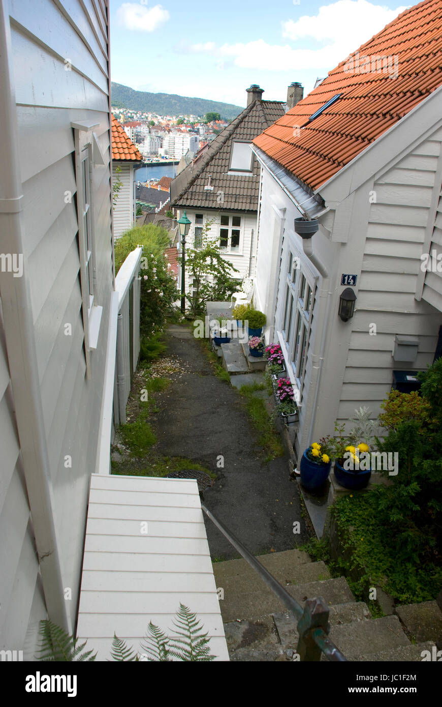 bergen houses in the old town of,norway Stock Photo - Alamy
