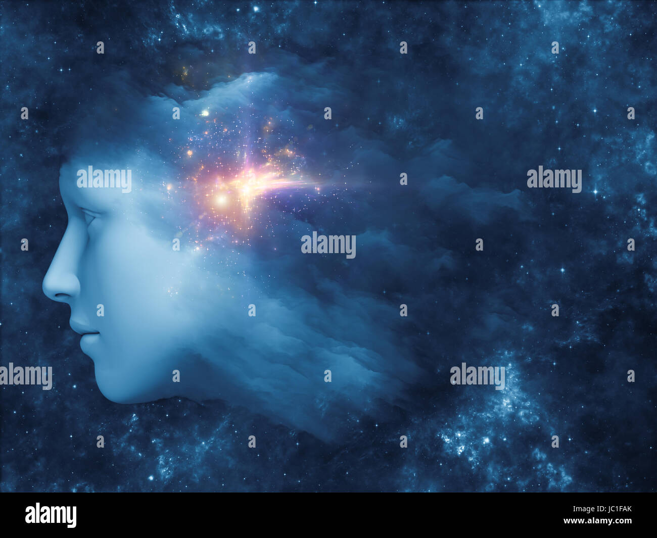 Universal Mind series. Visually pleasing composition of human head and ...