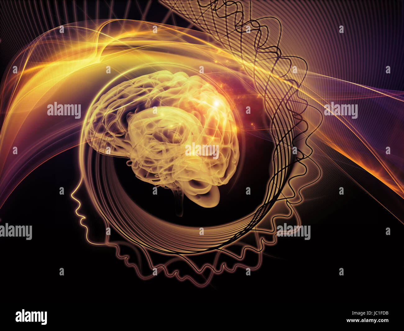 Artistic brain rendering hi-res stock photography and images - Alamy