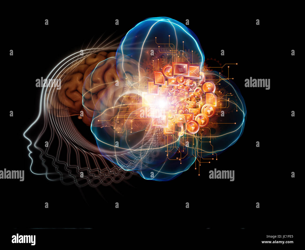 Human Mind series. Visually pleasing composition of brain, human ...