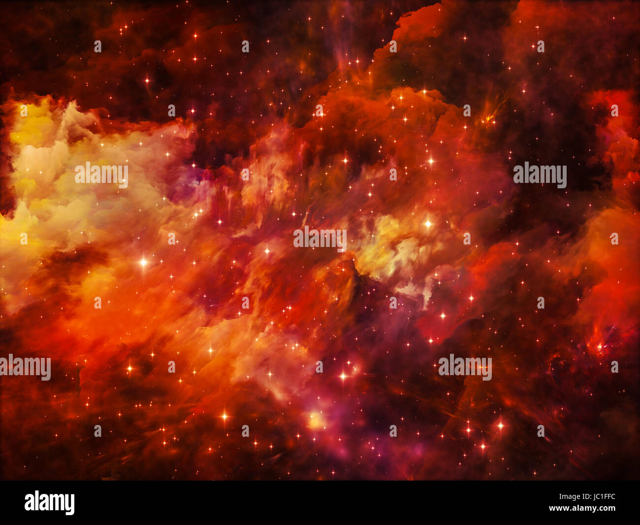 Colors in Space series. Backdrop of clouds and space elements to ...