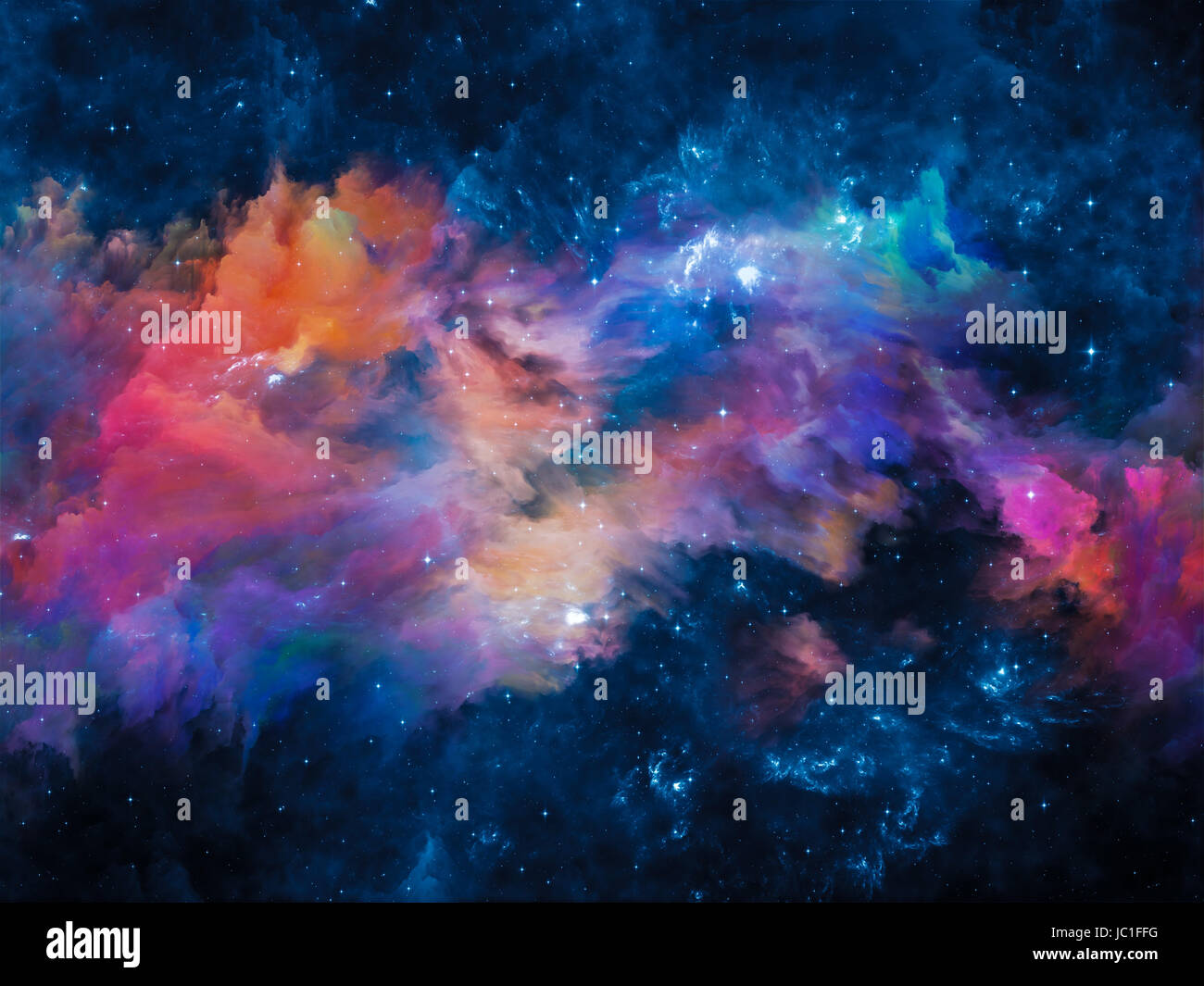 Colors in Space series. Graphic composition of colorful clouds and ...