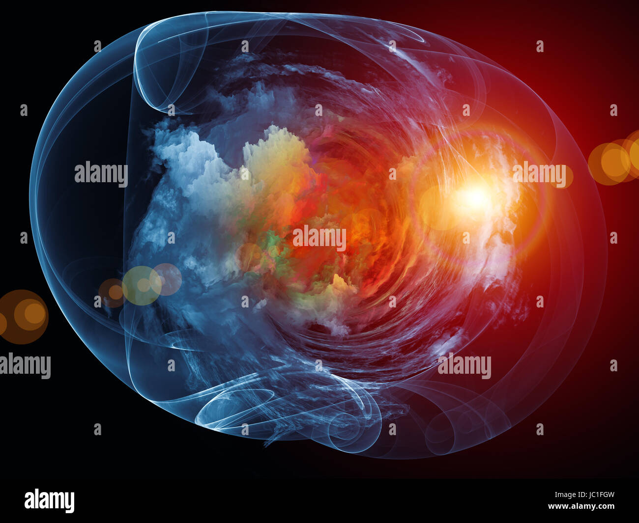 Fractal Elements series. Composition of fractal shapes and colors to ...