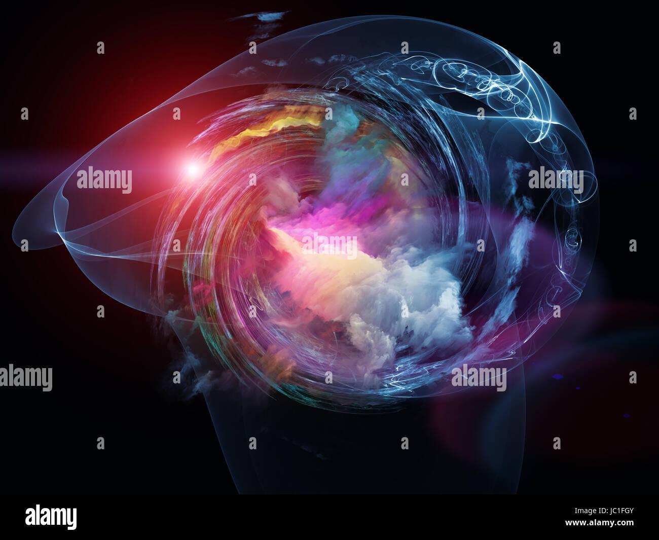 Fractal Elements series. Composition of fractal shapes and colors to ...