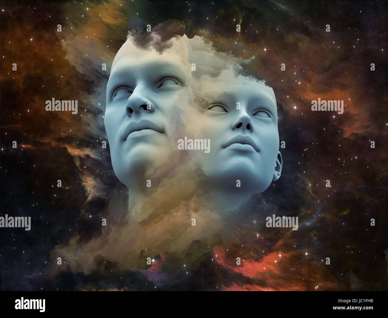 Human Dreams series. Abstract design made of Fused human forms, fractal ...