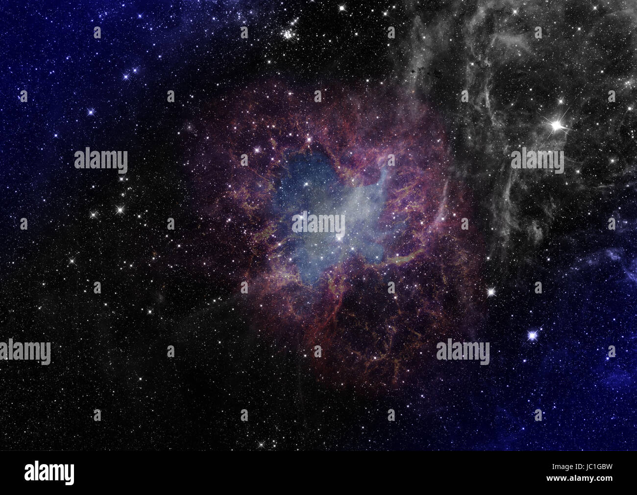 Star field in space, a nebulae and a gas congestion. "Elements of this ...