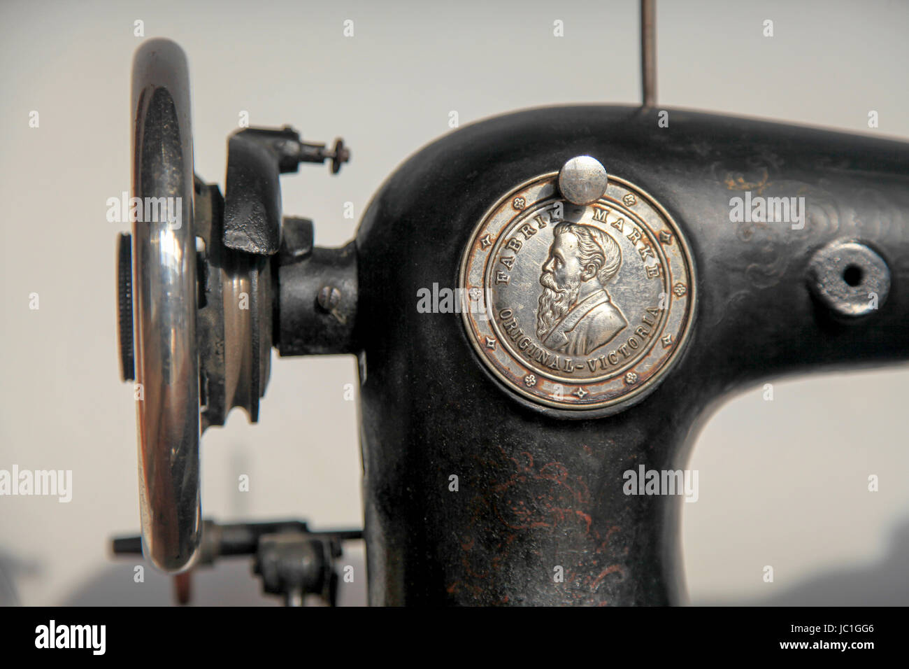 Old sewing machine Original Victoria by Fabrik marke Stock Photo - Alamy