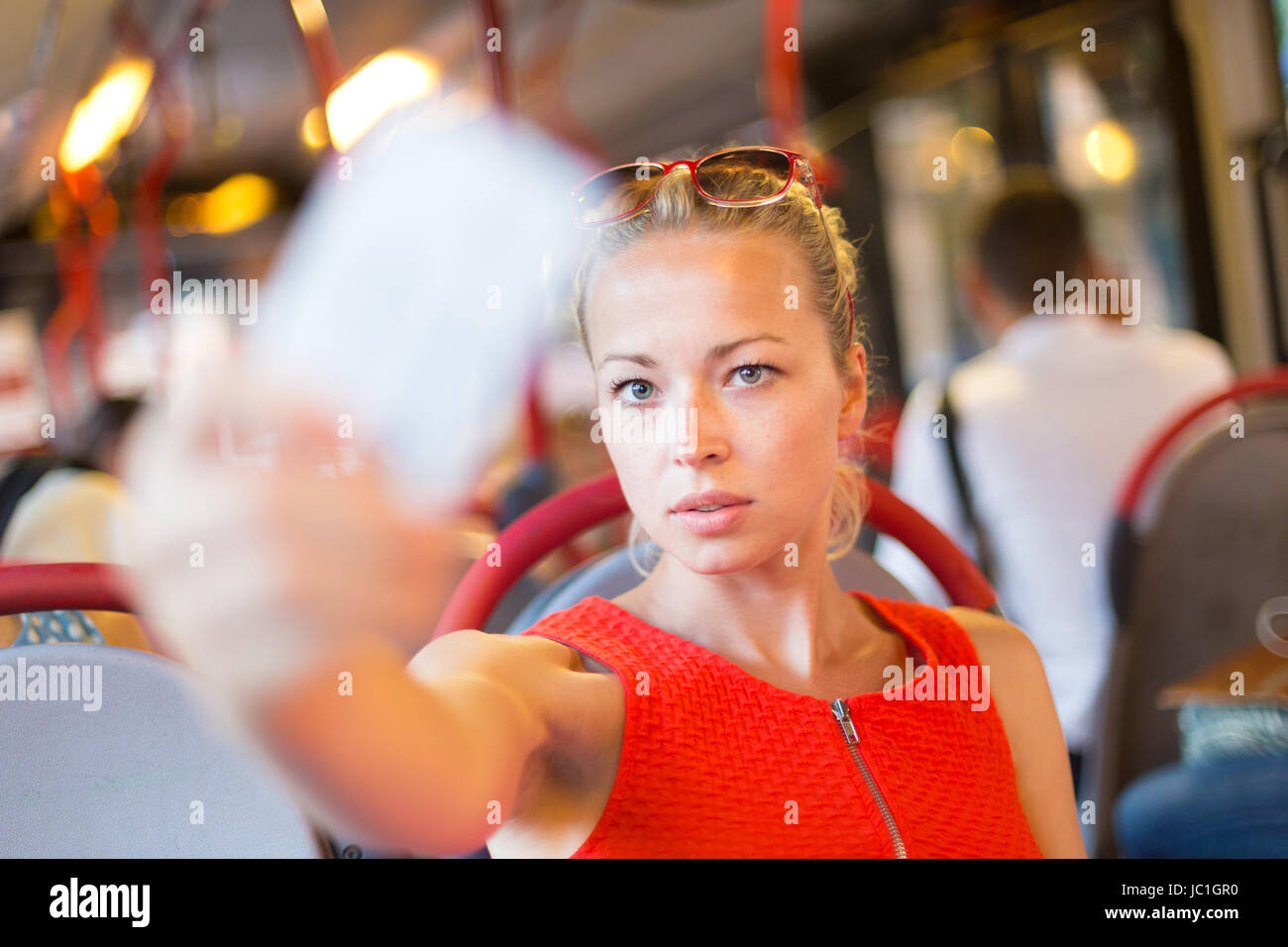 Female bus conductor hi-res stock photography and images - Alamy