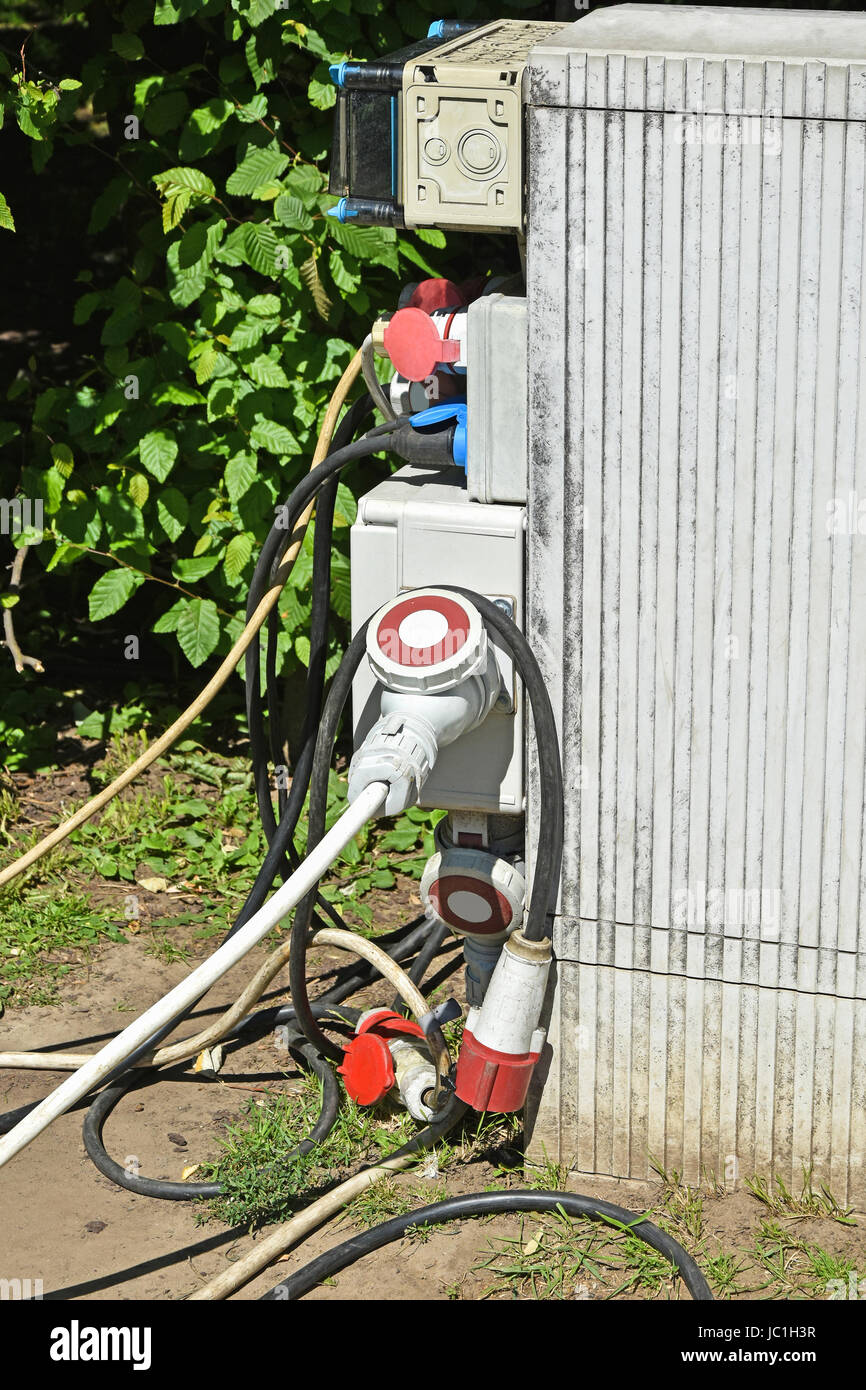Electricity outlets outdoor Stock Photo - Alamy